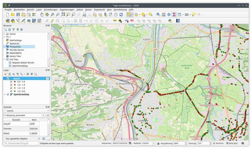 QGIS - Anzahl der Events je Abstandsbereich anzeigen lassen - Portal & Datenverarbeitung ...